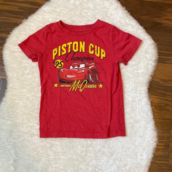 Disney | Shirts & Tops | Disney Pixar Cars Lightening Mcqueen Tshirt ...